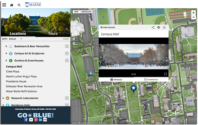 University of Maine Launches Interactive Map with Virtual Campus Tour ...