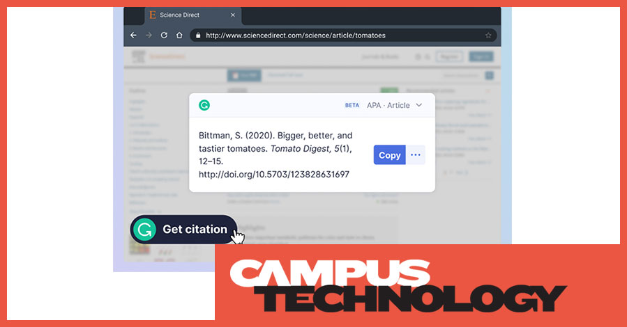 Grammarly Adds New Features to Make Citations Easier -- Campus Technology