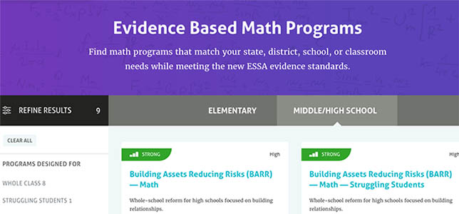 Website Ranks K–12 Reading, Math Programs Under ESSA Standards -- THE ...
